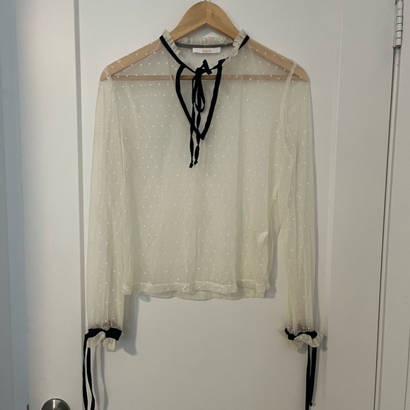 Tops | Joop Style White Sheer Top | Poshmark